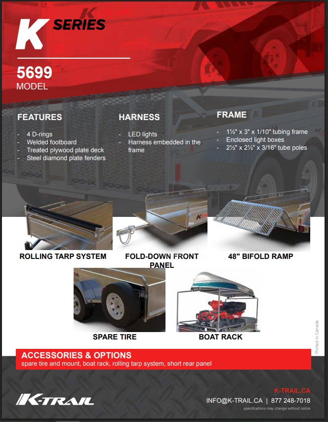 2025 K-Trail 5.5 X 10 Galvanized High Side Tandem Axle Utility Trailer ...